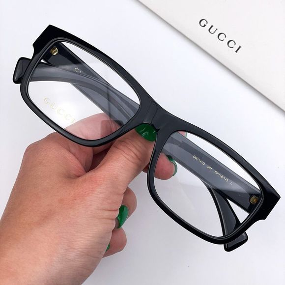 Gucci | Accessories | Guccigg141o 01 Eyeglasses Shiny Black Square Man ...